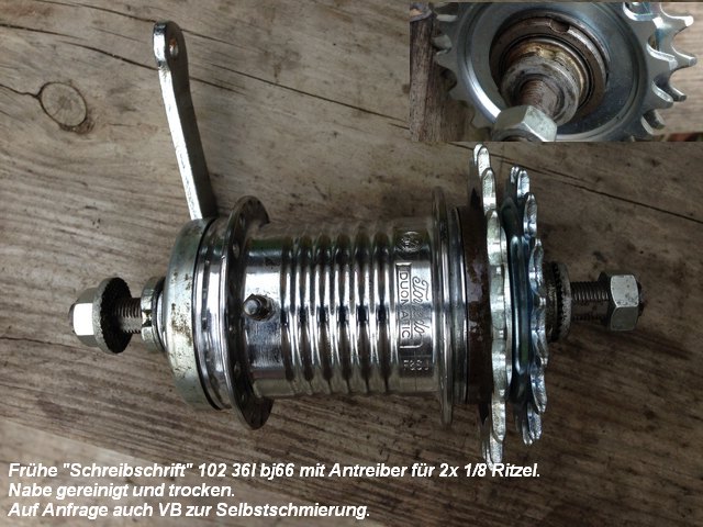 Torpedo Duomatic 102 Zweigang Schaltungsnabe